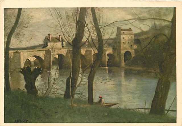 ART - PEINTURE - Jean-Baptiste Camille Corot - Le pont de Mantes - The ...