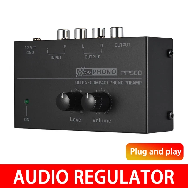 PHONO TURNTABLE PREAMP Mini Electronic Audio Stereo Phonograph ...