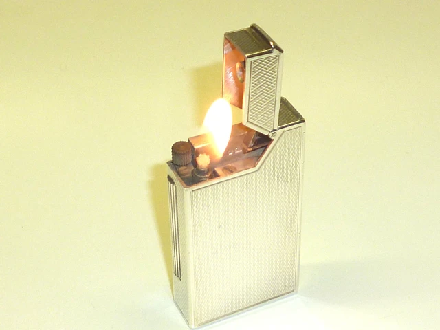 DUNHILL &BROADBOY& SOLID Silver "Mk2" Long Roller Full Cap Lighter ...