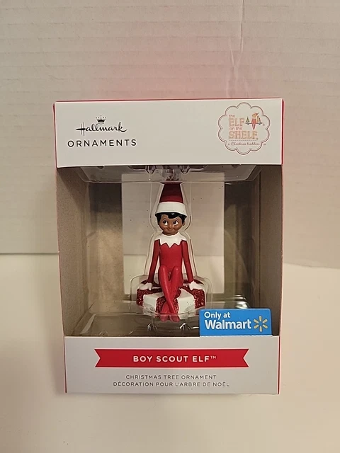 HALLMARK ELF ON The Shelf Boy Scout Elf Ornament African American ...
