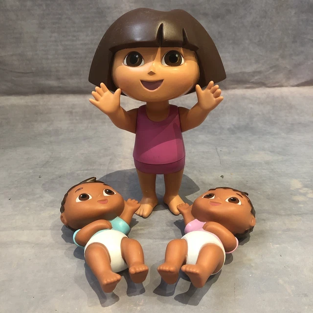 DORA THE EXPLORER Splash Around Dora Figures Twins X 3 Mattel 2002 ...