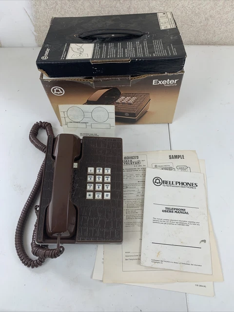 VINTAGE 1981 BELL BROWN Touch-Tone DESK PHONE WORKING Box And Manual ...