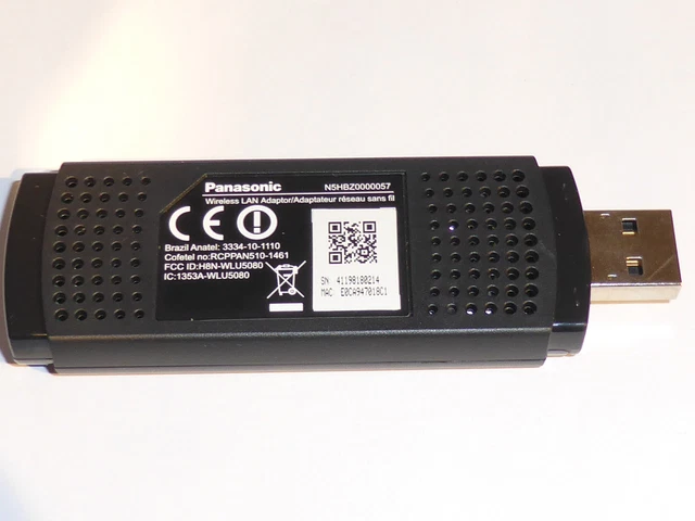 PANASONIC K9ZZ00002304 Wi-Fi Adapter for Viera WiFi Ready 2012 TVs £99. ...