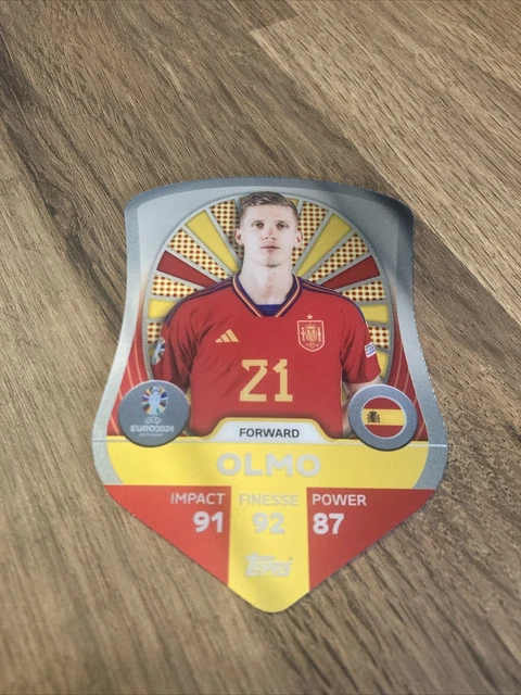 TOPPS MATCH ATTAX Euro 2024 Dani Olmo Chrome Shield Card SC8 £4.99 ...