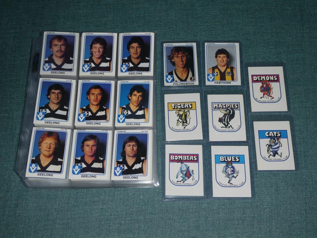 1981 SCANLENS VFL Trading Cards Complete Set 168 Cards with Unmarked ...