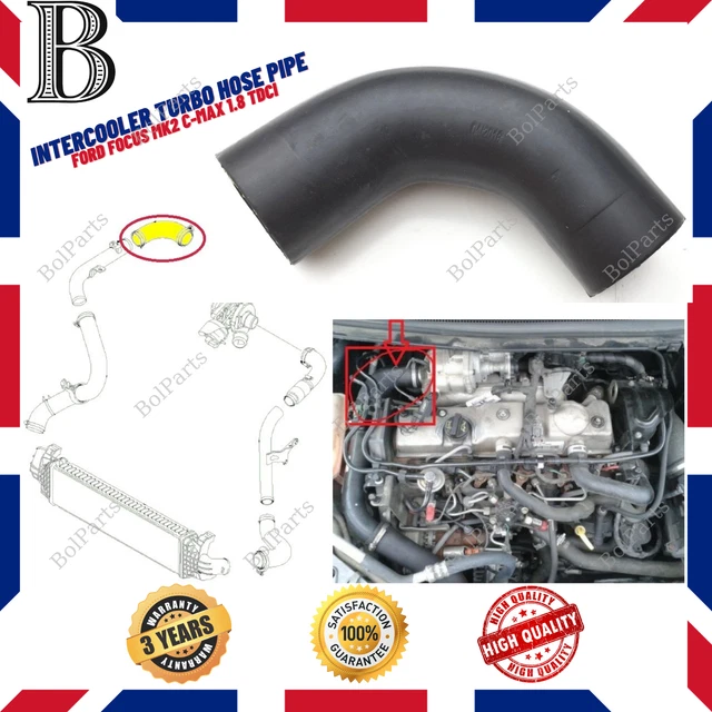 TUYAU TURBO INTERCOOLER Pour Ford Focus Cmax 1.8 Tdci 4M516K863Be ...