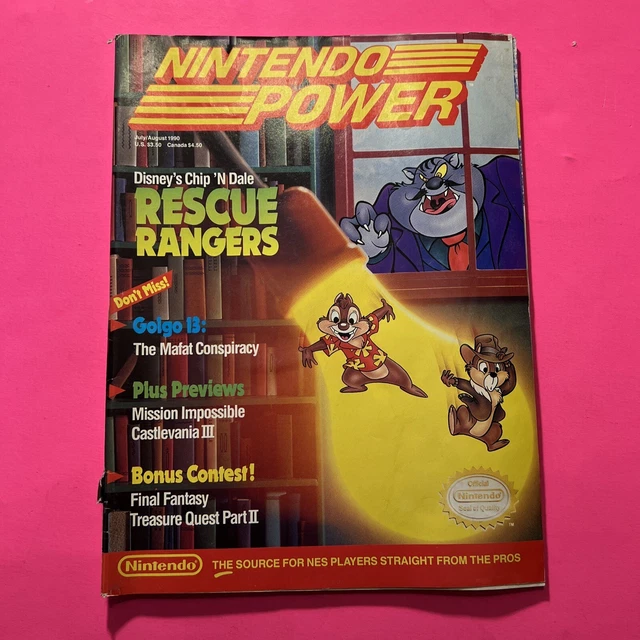 NINTENDO POWER MAGAZINE July August 1990 Chip n Dale Rescue Rangers NES ...