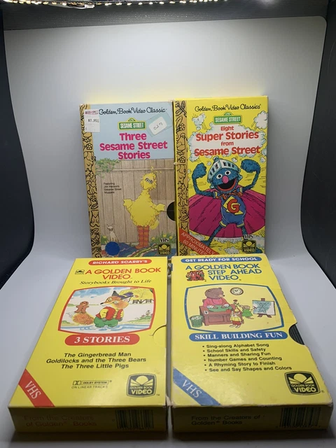 GOLDEN BOOK VIDEO VHS Lot 4 Animal Nursery Tales, Sesame Street Richard ...