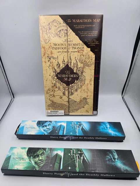 HARRY POTTER BUNDLE, Mauraders map interactive and wand, 2x wands £39. ...