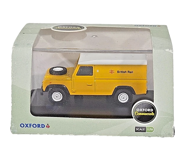 OXFORD BRITISH RAIL Land Rover Defender Model 76DEF007 Diecast Scale 1: ...