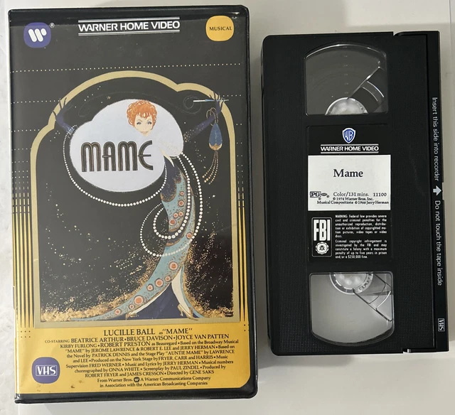 MAME (VHS, 1974/1984) Lucille Ball Black Clamshell Pre-owned FAST ...
