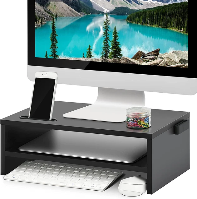 MONITOR STAND COMPUTER Laptop Riser Desk Shelf Organizer Ergonomic ...