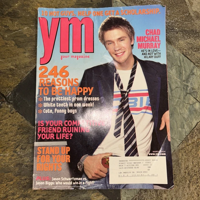 YM MAGAZINE MARCH 2004 Chad Michael Murray ~Jason Biggs~ Prom Fashion £ ...