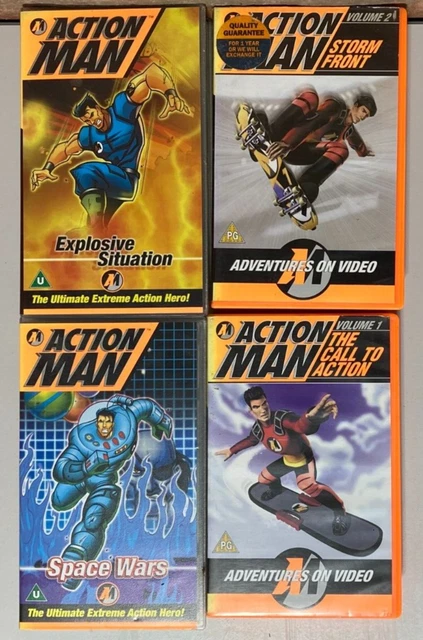 VINTAGE VIDEOS VHS ACTION MAN 2X 1995 2X 2001 £40.00 - PicClick UK