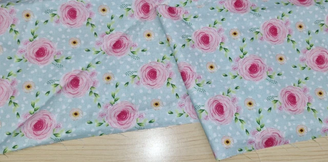 NEW REMNANT 100% Cotton Fabric Flower Market Design W 44" x L 7 1/4" £2 ...
