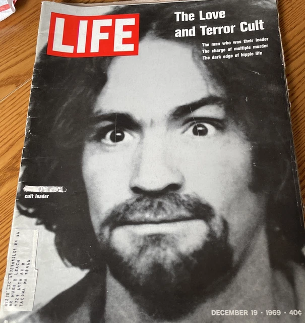 LIFE MAGAZINE CHARLES Manson Dec 19, 1969 Vintage True Crime Relic £22. ...