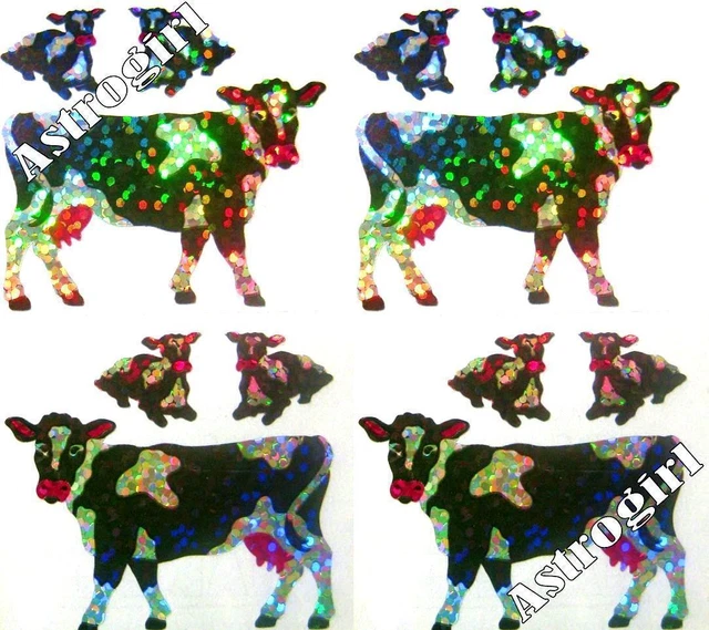 ~ SPARKLE COW Calf Milking Milk Farm Black Hambly Studios Glitter ...