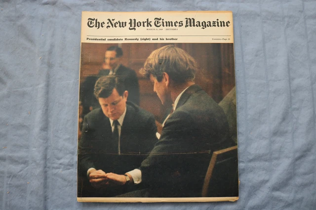 1968 MARCH 31 The New York Times Magazine -Candidate Ted Kennedy Cover ...