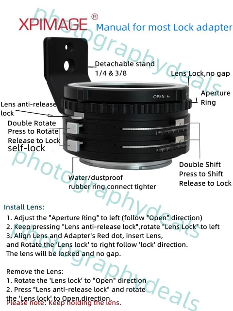 XPIMAGE SHIFT LENS Adapter for Pentax 645 P645 Lens to Hasselblad XCD X1D Camera £299.00 ...