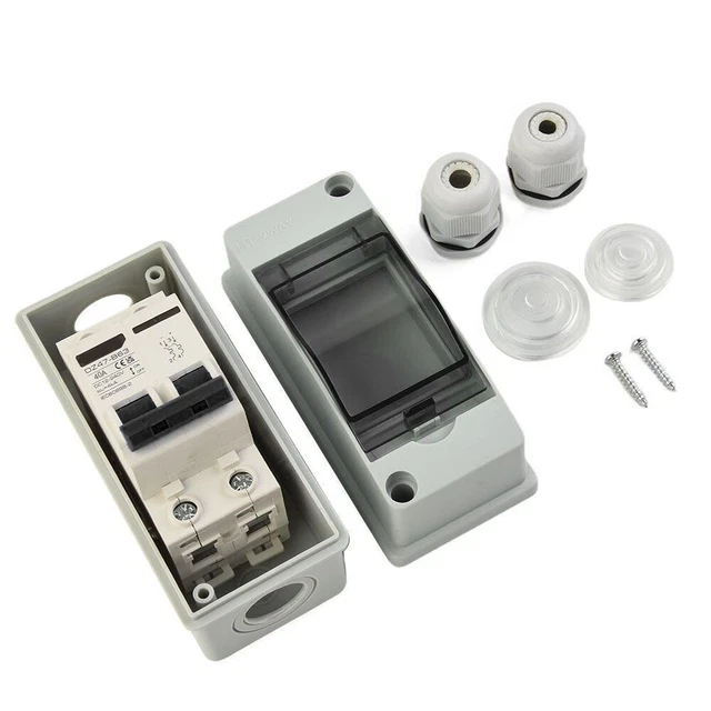 SOLAR PV CELL Combiner Box AC 400V 40A Circuit Breaker Switch IP65 ...
