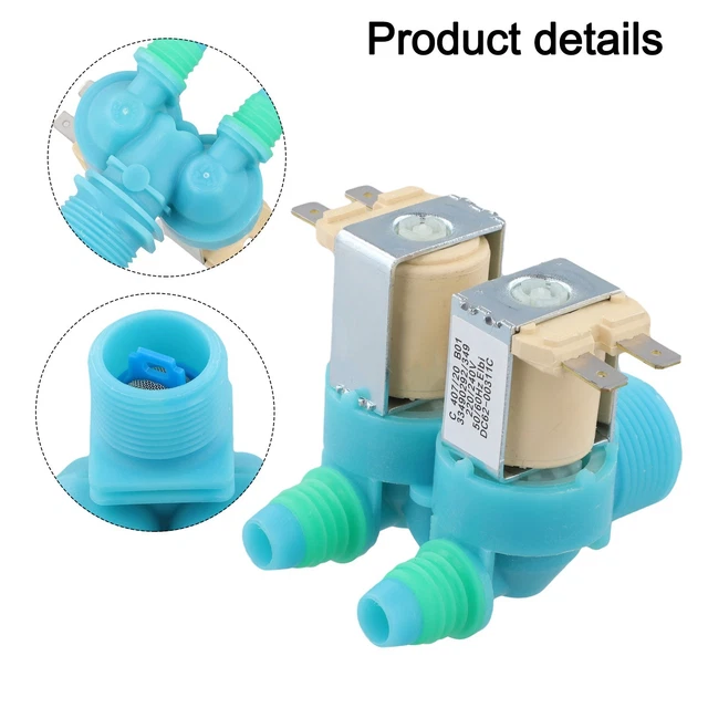 WATER INLET SOLENOID Valve for Samsung DC6200311C for Hot and Cold ...