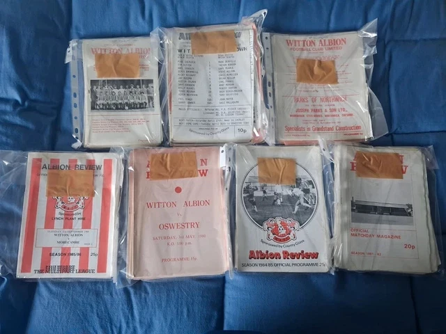 LARGE JOB LOT 80+ Vintage Football Programmes Witton Albion £24.99 ...