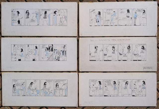 ORIGINAL GORDON HOGG Gogg (1912-1071) Pen & Ink Cartoon Strip Artwork ...