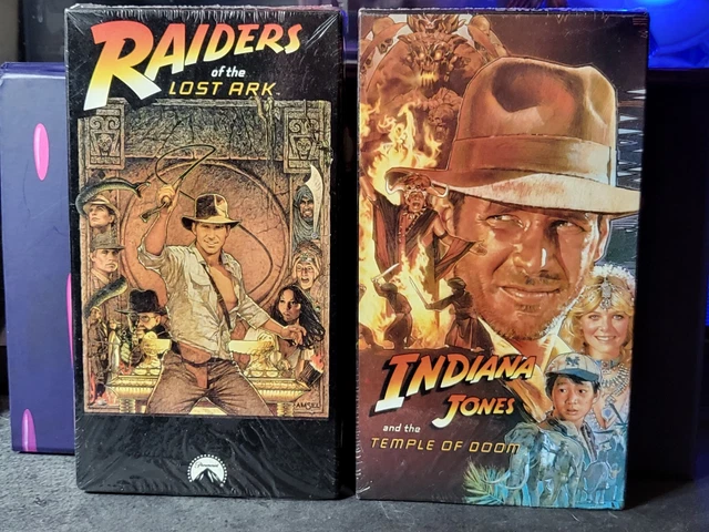 INDIANA JONES RAIDERS Of The Lost Ark Temple Doom VHS NOS SEALED - I ...