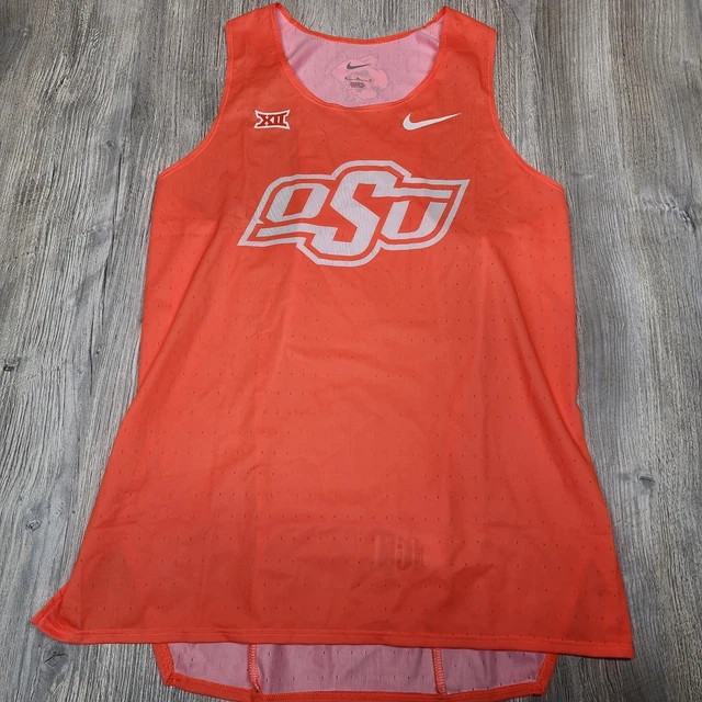 NIKE PRO ELITE Oklahoma State Running Singlet Orange Mens Size M New ...