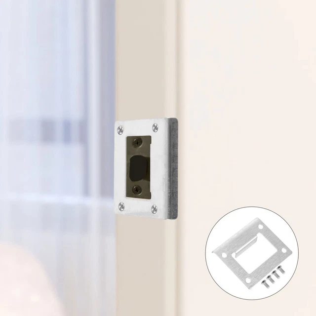 DEADBOLT STRIKE PLATE Security Door Frame Guide Piece Wooden Door Lock ...