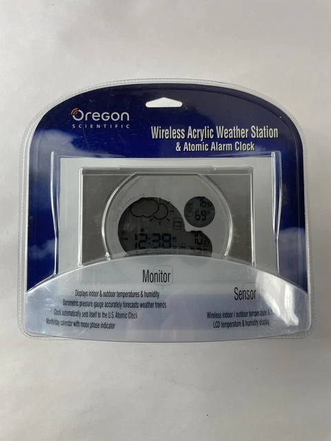 OREGON SCIENTIFIC WEATHER Forecaster w/ Remote Thermometer & Atomic ...