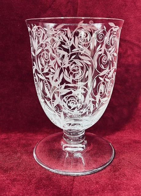 BACCARAT GOLF JUAN Wine Glass Verre A Vin Cristal Grave Fleurs Art Deco ...