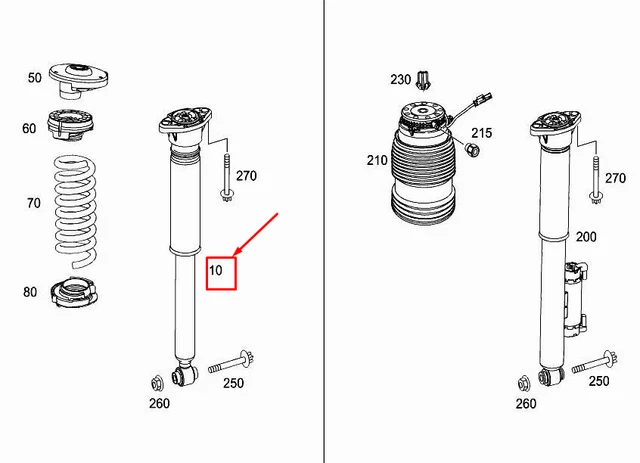 AMORTISSEUR ARRIÈRE MERCEDES-BENZ GLC X253 A2533203200 NEUF ORIGINE EUR ...