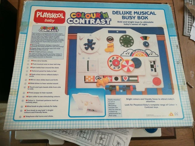 BOXED VINTAGE 1980S Playskool Baby Deluxe Musical Busy Box Colour 'N ...