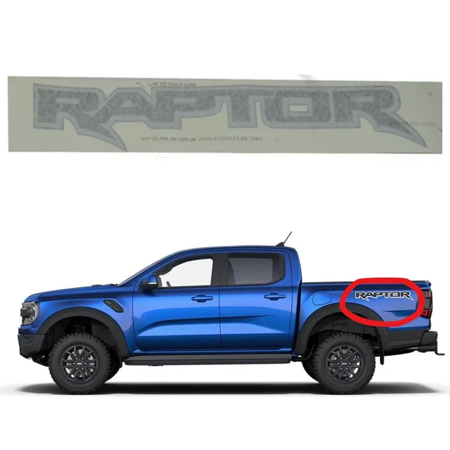 GENUINE FORD RANGER Raptor Next Gen "RAPTOR" Decal Sticker x1 RH 2022 ...