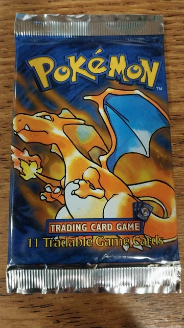 POKEMON SHADOWLESS BOOSTER Pack Long Crimp Charizard Art 1999 Base Set ...