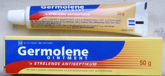 GERMOLENE PINK ANTISEPTIC / Analgesic Ointment 50g Tube. (Expiry 12/ ...