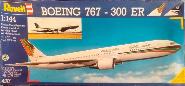 REVELL 1:144 Boeing 767-300 ER Airliner BA/Gulf Air Model Kit 4217 ...