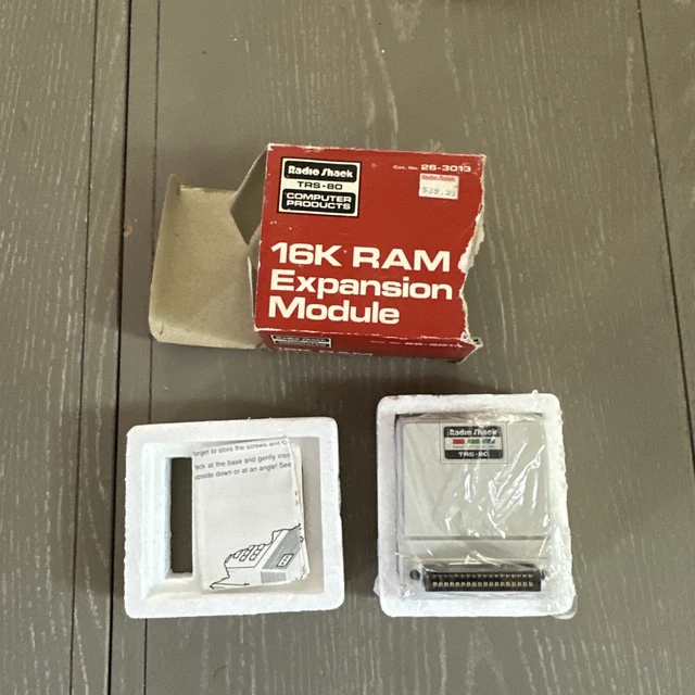 RADIO SHACK TRS-80 16K RAM Expansion Module 26-3013 New DS OPEN BOX $59 ...