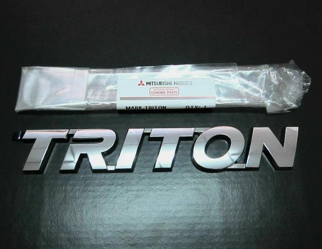TRITON MITSUBISHI L200 Pickup Truck Logo Emblem Chrome Badge Genuine 05 ...