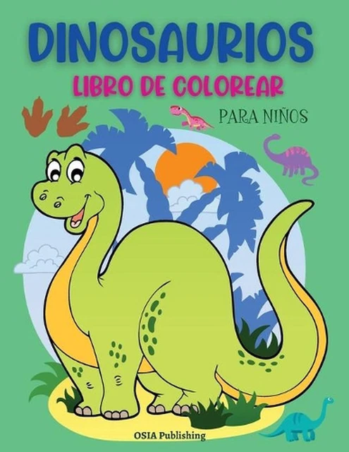 DINOSAURIOS LIBRO DE Colorear para Nios: Libro para colorear de los ...