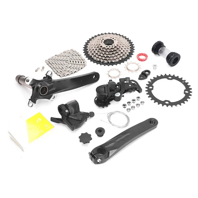 9 SPEED GROUPSET 42T Flywheel Bike Shift Kit Crank Shifter Rear ...