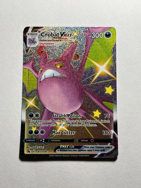 POKÉMON TCG CROBAT VMAX SWSH099 Full Art Black Star Promo $2.46 ...