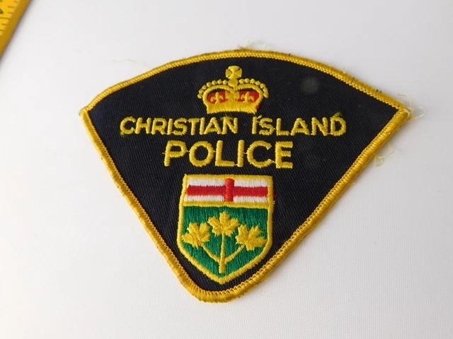 CHRISTIAN ISLAND POLICE Patch Badge Officer Uniform Ontario Canada ...