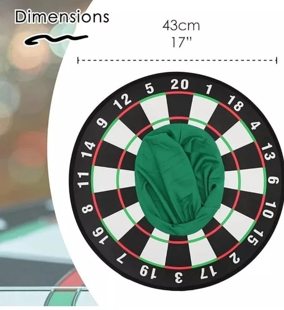 DART BOARD HAT Unisex Funny Bullseye Darts Fancy Dress Accessory Set 2 ...