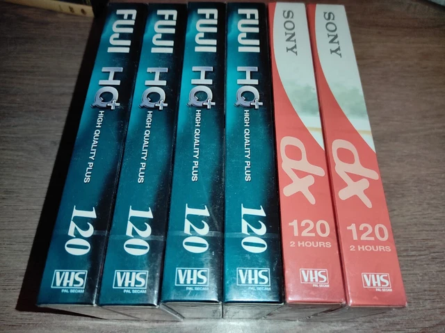 LOT DE 6 Cassette Video Vhs 120 Mn (4 Fuji + 2 Sony ) Neuf Sous Blister K7 EUR 24,00 - PicClick FR