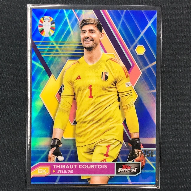 2023 TOPPS FINEST Road to UEFA THIBAUT COURTOIS Base Blue Aqua ...