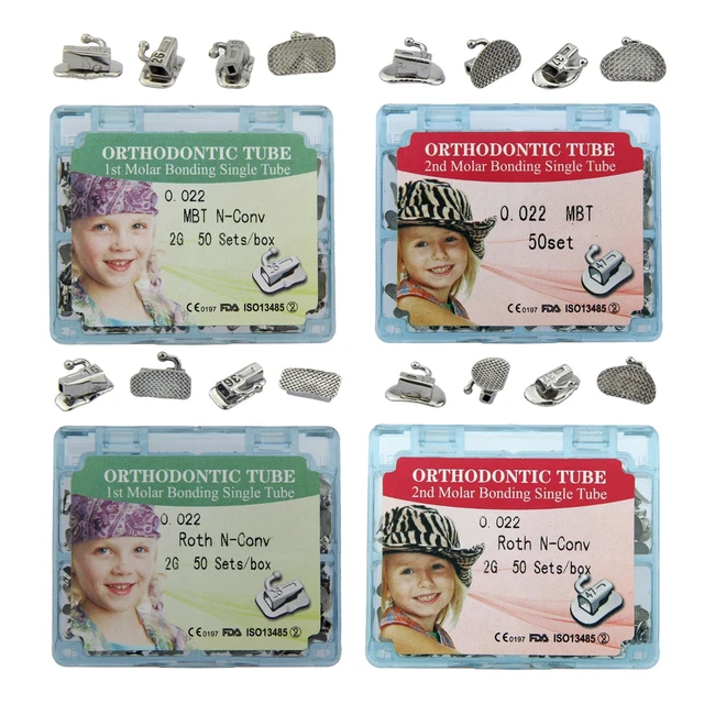200 ORTHODONTIC BUCCAL Tube 1st 2nd Molar Tubos Ortodoncia Roth MBT 022 ...
