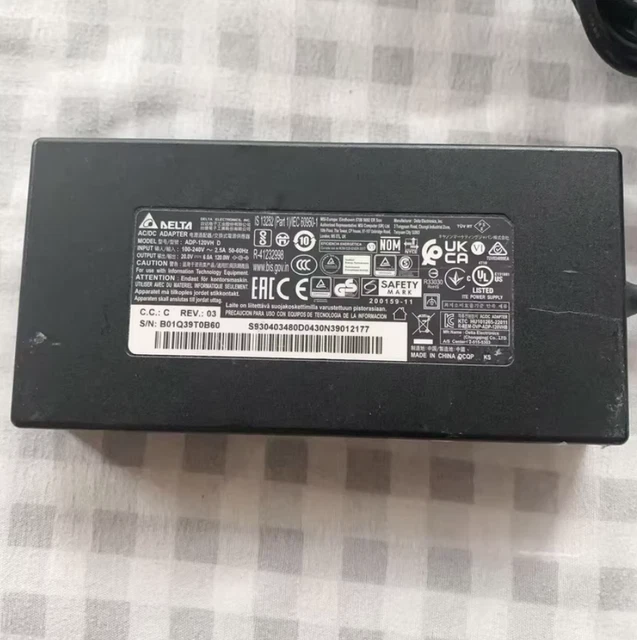 DELTA ADP-120VH D 20V 6A 120W 4.5*3.0mm with pins Power Supply Adapter ...