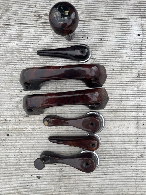 CLASSIC MINI BUR Walnut Interior Door Handles X 4 £63.10 - PicClick UK